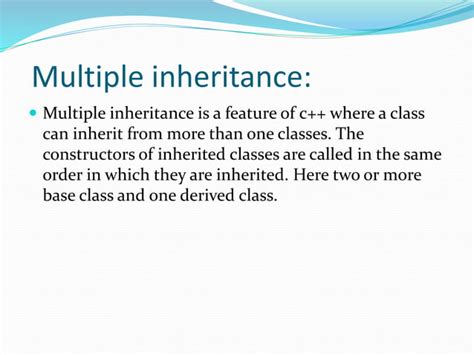 Multiple Inheritance In C Pptx Programming Languages Computing