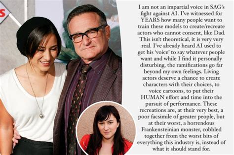 Robin Williams Daughter Zelda Slams Disturbing Use Of Ai To Recreate Him