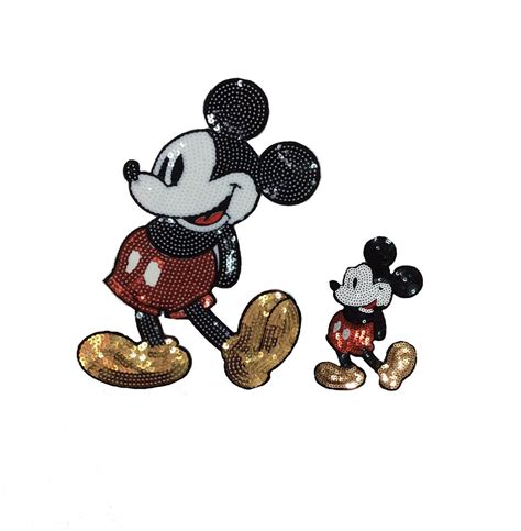 Disney Patch Applique Mickey Mouse Patches Large Sequin Patch Etsy