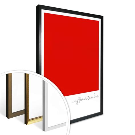 Poster My Favourite Colour Red Wall
