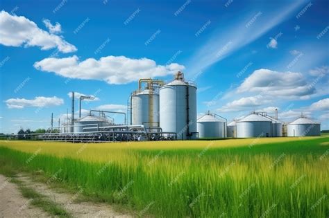 Premium Ai Image Hydrogen Power Plant Large Steel Tanks And Pipes