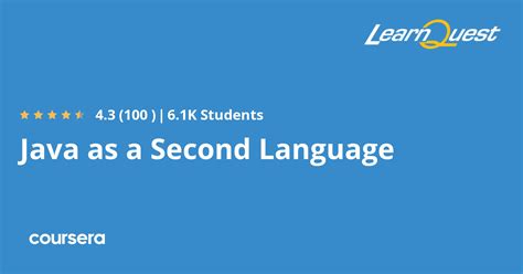 Java As A Second Language Specialization 3 Courses Learnquest Coursera