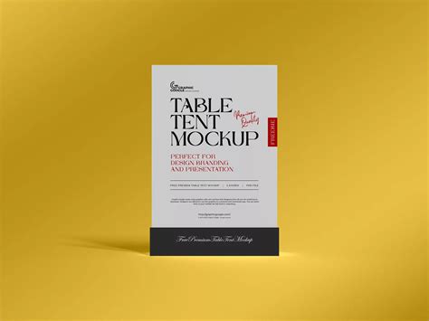Table Tent Psd Mockup Free Mockup