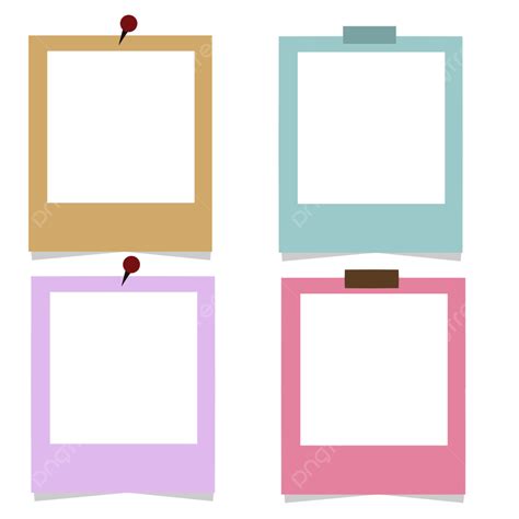 Polaroid Frame Clipart Vector Colorful Polaroid Frame Polaroid Photo