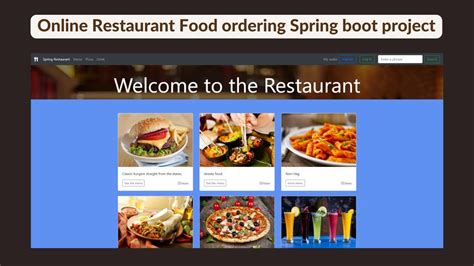 Online Food Ordering System Project In Spring Boot Java Mysql Youtube