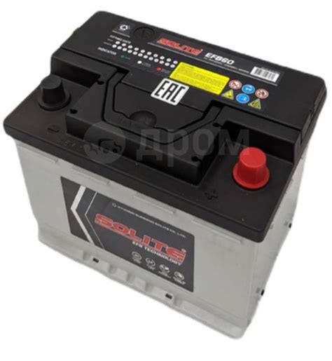 Solite Efb 60ач евро Startstop Гибрид обратная левое 60 Ач 560