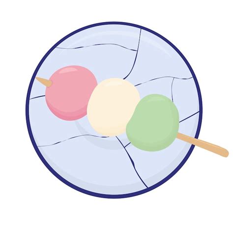 Premium Vector Dango Mochi Balls Kinako Flour Japanese Sweets