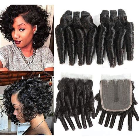Molefi Brazilian Funmi Hair Curly Wave 4 Bundles Human Hair Black Hair