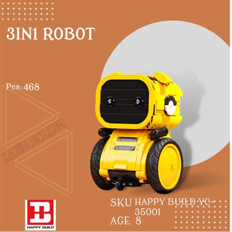 Happy Build™ Yc 35001 3in1 Robot Brick Set Kazi Block