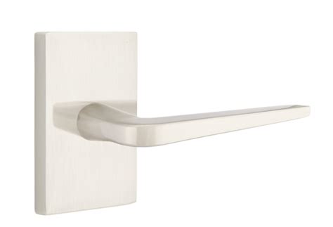 Emtek Athena Modern Lever Handle With Modern Rectangular Rosette
