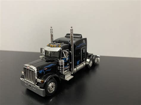1 64 MG Tall Blue Oval Chrome Replacement Stack Tractor Fab