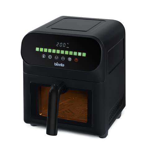 Friteuza Cu Aer Cald Biovita Cube 6l 12 Programe Sertar Cu Geam