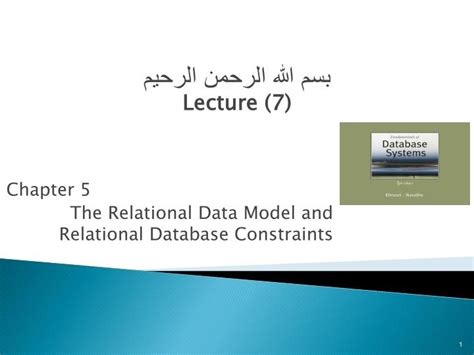 Ppt Chapter 5 The Relational Data Model And Relational Database Constraints Powerpoint