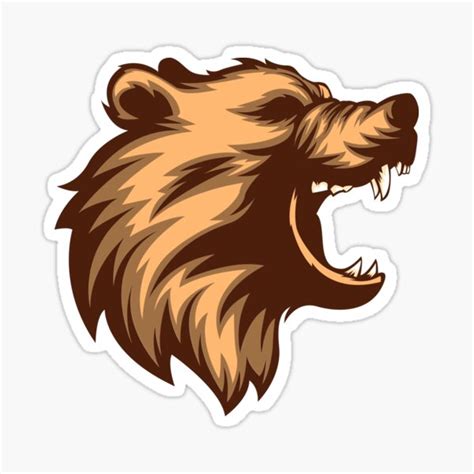 Angry Bear Sticker By Shirtbubble Redbubble