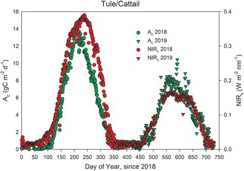 Seasonal Patterns Of Daily Integrated Canopy Photosynthesis Ac And