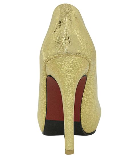 Get Glamr Gold Stiletto Heels Price In India Buy Get Glamr Gold