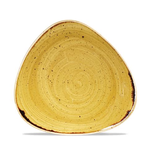 Rustic Yellow 20 3cm Triangular Plate Stonecast Churchill