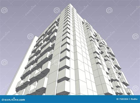 Modeling For Building Stock Illustration Illustration Of Rendering