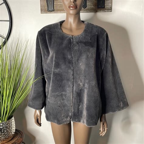Rafaella Jackets And Coats Rafaella Cozy Fauxfur Openfront Jacket