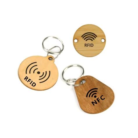 N Tag216 Custom Cherry Wooden NFC KeyChain Manufacturer Factory Price