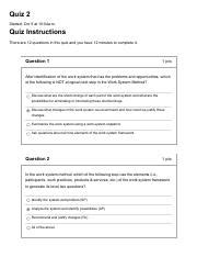 Quiz Quiz Pdf Quiz Started Oct At A M Quiz Instructions There Are Questions In