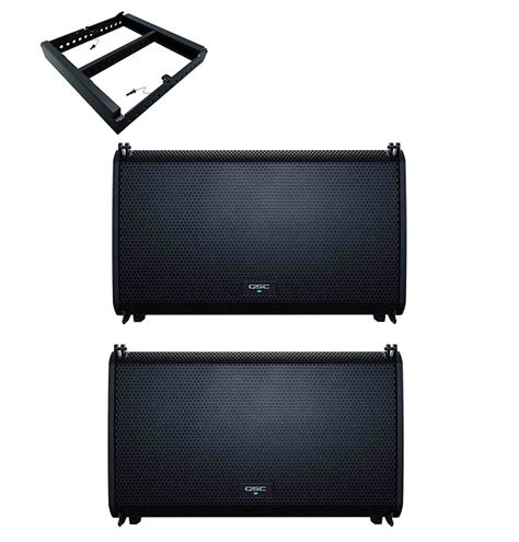 qsc la112 12 powered line array loudspeaker package with reverb