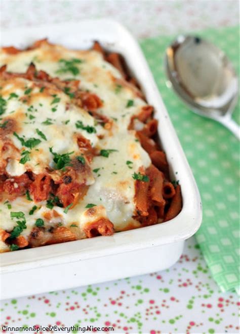 Three Cheese Baked Ziti Recipe Chefthisup