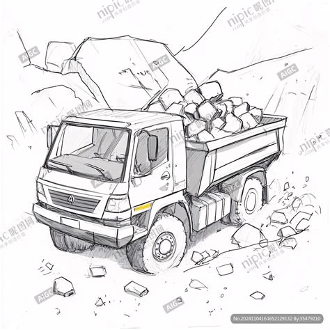 Ai创作图工程车手绘 运石头的车 手绘工程车 拉石子的卡车 铲车线稿 特种车手绘 手绘压路车 垃圾车插画 铲车插画 渣土运输 手拉翻斗车 翻斗车素材 挖掘机手绘 冰川搬运石块 手绘挖掘机
