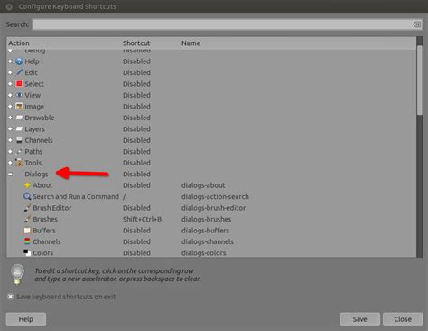 How Can I Navigate Between Dialogs With Keyboard R Gimp
