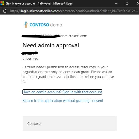 Userread Permission Not Requested In Consent Prompt For Non Admin User