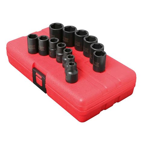 Sunex 3 8 In Drive Impact Socket Set 13 Piece Sun3358 The Home Depot