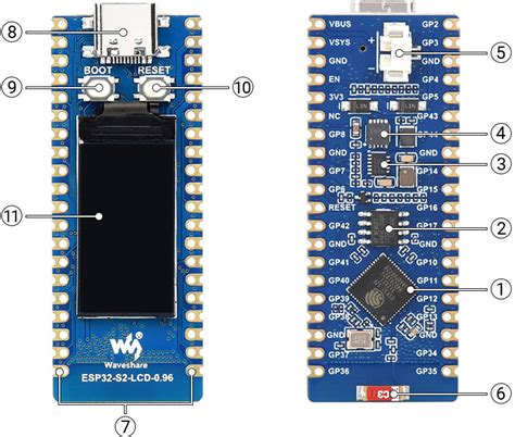 Плата розробника Waveshare Esp32 S2 Wifi з РК дисплеєм купити в Києві