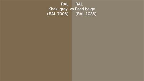Ral Khaki Grey Vs Pearl Beige Side By Side Comparison