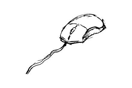 Computer Mouse Doodle Sketch Vector Computer Sketch Sketches Mouse Sketch