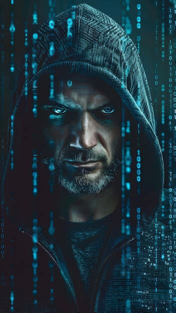 Realistic Highresolution Photo Of Hacker With Detailed Background Premium Ai Generated Image