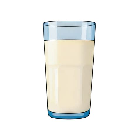 Ai Generated Milk Glass Hand Drawn Cartoon Style Illustration 42053804 Png