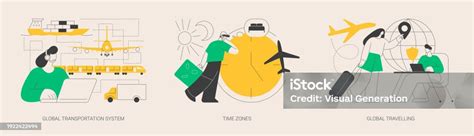 International Business Coordination Abstract Concept Vector Illustrations Stock Illustration