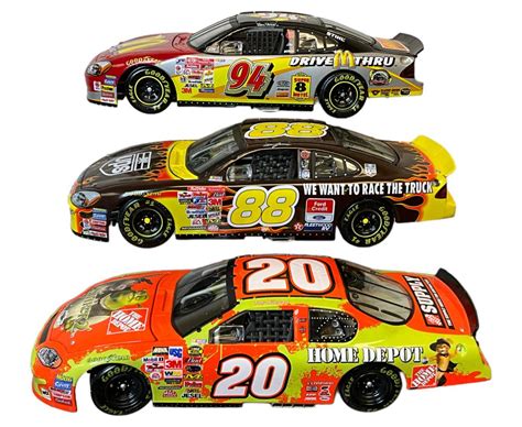 Lot 3 Nascar Diecast Race Cars 124 Scale