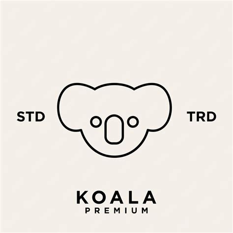 Premium Vector Koala Outline Logo Icon Australian Animal For Web And