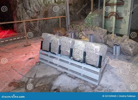 Stone Fragments In Museum In Ancient Burial Site Of Beit Shearim