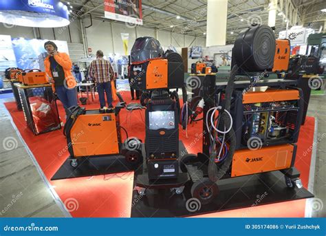 Modern Semi Automatic Welding Machine Jasic Presented On Stand Kyiv Ukraine Editorial Image