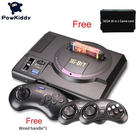 Hot hd Video Game Console sega mega drive game consol Genesis 18 in 1 ...