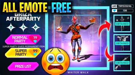 Griza Afterparty Event Free 🤑 Get All Emote And Rare Items 😲 Youtube