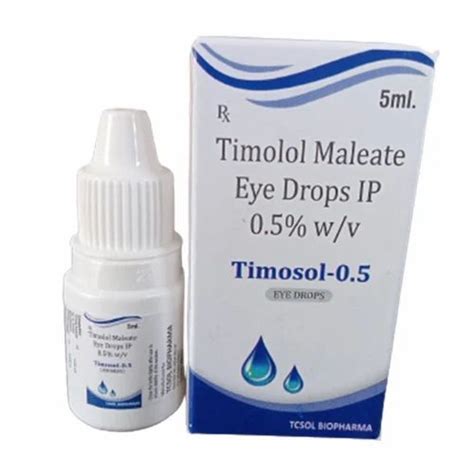 Timosol 0 5 Liquid 5ml Timolol Maleate Eye Drop Packaging Type Box At ₹ 69 Piece In Panchkula