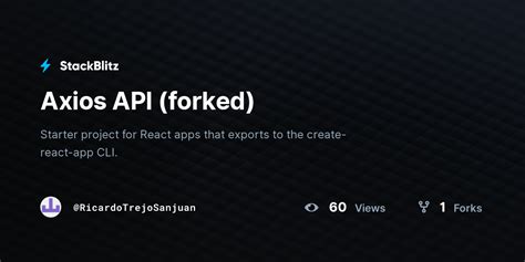 Axios Api Forked Stackblitz