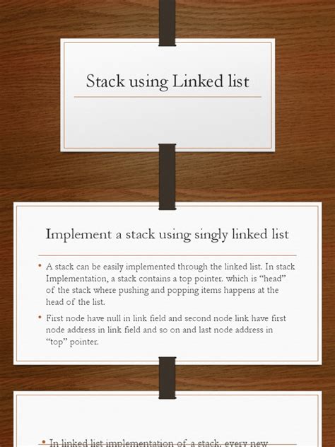 Implementing A Stack Using A Singly Linked List Pdf Computer Engineering Areas Of Computer