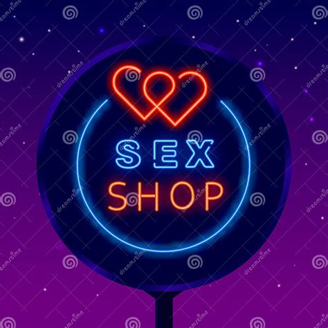 Sex Shop Neon Logo Street Billboard Sexual Accessory Intimate Store