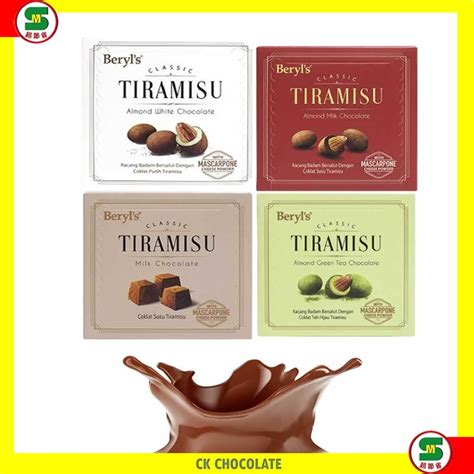 BERYL S Classic Tiramisu Chocolate 65g Almond White Almond Milk