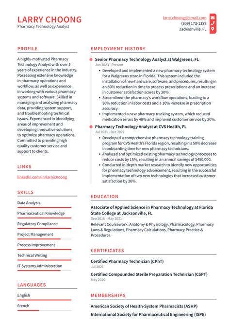 Cvs Pharmacy Technology Analyst Resume Examples Resumecat