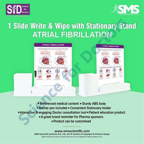Atrial Fibrillation 1 Slides Write And Wipe With Stationary Stand